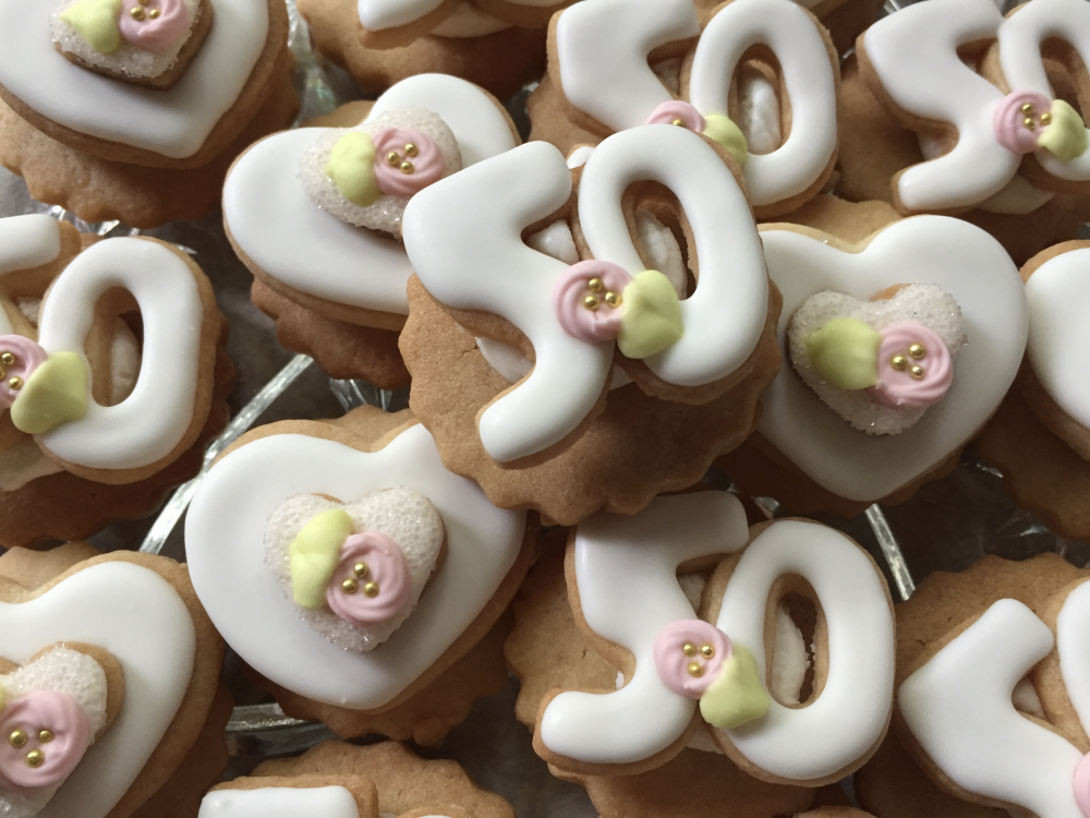 50th Wedding Anniversary Cookie Desserts | 10th Wedding Anniversary ...