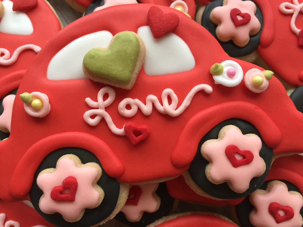 VW Beetle Love Bug Cookie Favor | Car Sugar Cookie Cut Out | Car Image ...